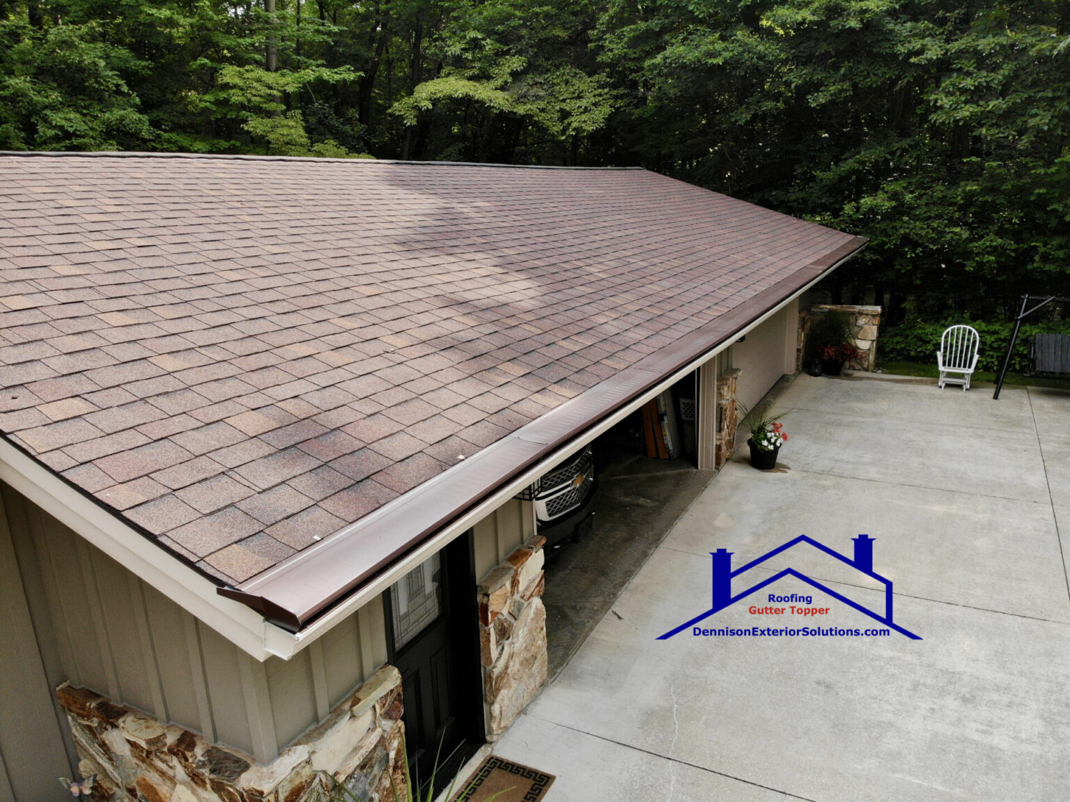 Gutter Topper - Royal Brown - Dennison Roofing & Gutter Toppers