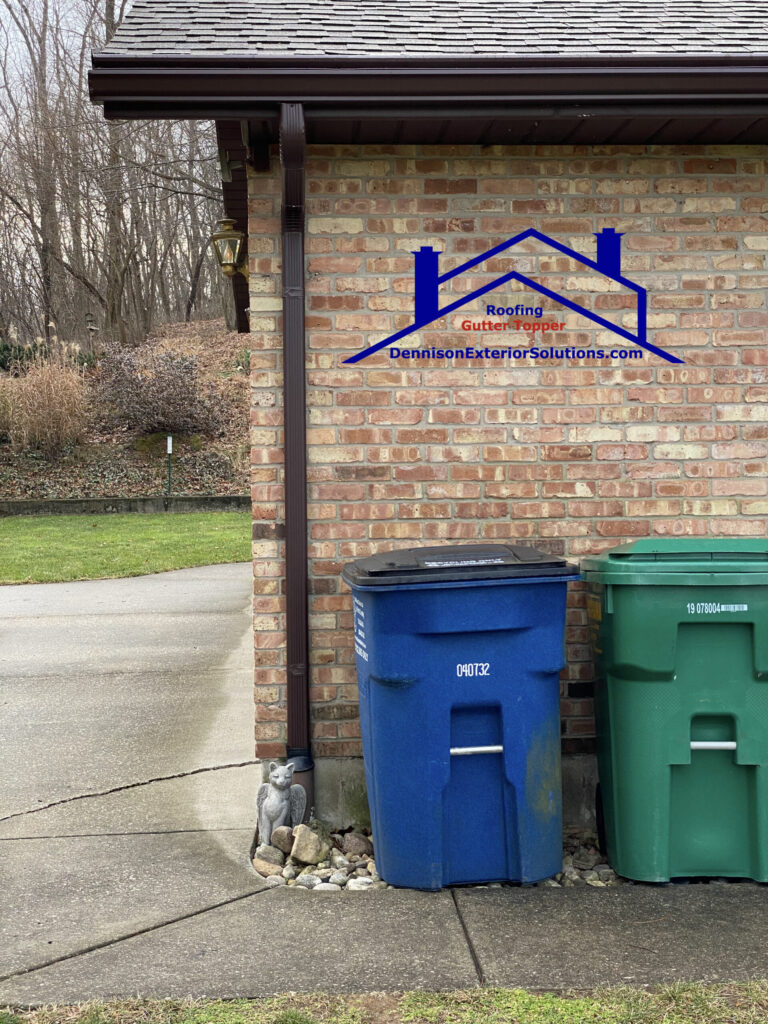 Seamless Gutters - Royal Brown - Dennison Roofing & Gutter Toppers