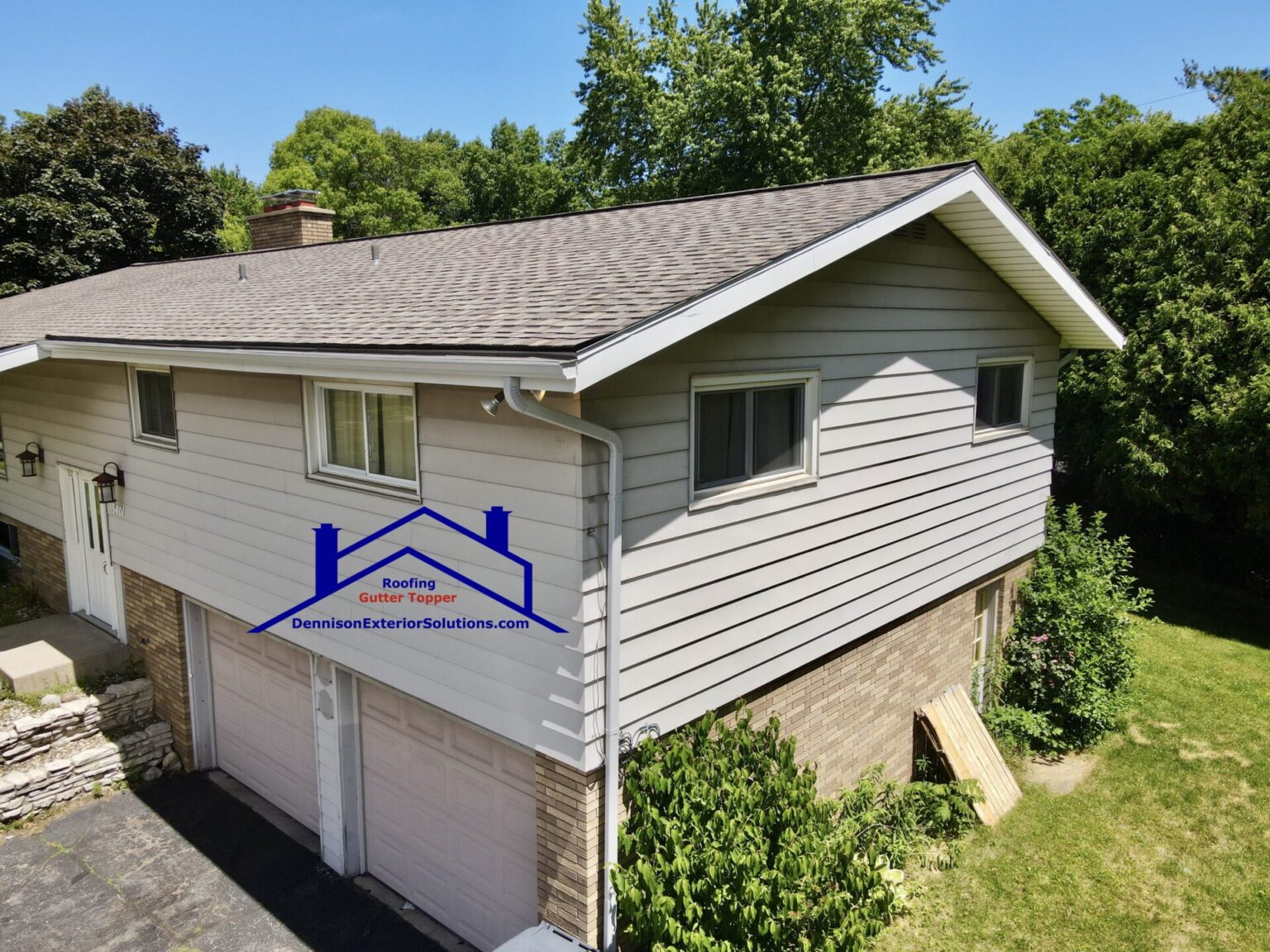 Seamless Gutters - Pewter/Tuxedo Gray - Dennison Roofing & Gutter Toppers